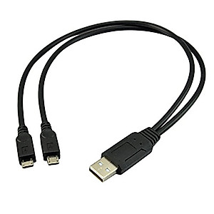 UCEC Dual Micro USB Splitter Charge Cable Power up to Two Micro USB Devices at Once from a Single USB Port (1pack)