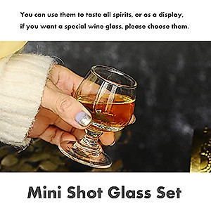 Valeways Shot Glasses, 1.75oz Mini Shot Glass Set of 6/Clear Shot Glasses/Super Cute Shot Glasses/Perfect for Tasting Brandy/Glass Snifters