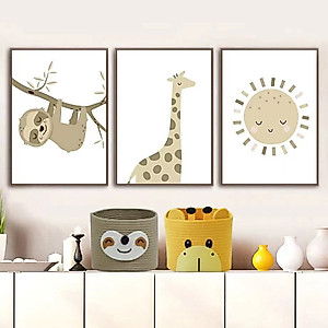 T&T Homewares Small Giraffe Baskets for Baby Diaper Organizer, Nursery Storage, Nursery Room Decor, Kids Room Organizer, Cat Dog Toy Storage