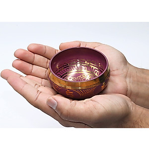 Tibetan Colored Singing Bowl Set-For Meditation, Yoga, Sound Therapy, Spiritual Healing, Prayer, Mind and Body Relaxation (3")