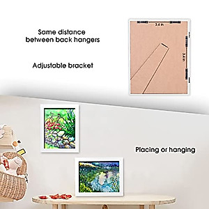 Fosdonge Hold 150 Pcs 8.5x11 Kids Artwork Frames Changeable Placing or Hanging, Front-Opening Kids Art Frame, Childrens Art Project Frames for 3D Picture, Crafts, Hanging Art (white)
