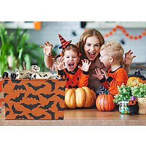 NTAOHAMPER Rectangular Storage Basket,Collapsible Gift Basket with Handles,Kids Toys/Books Box,Room Decor(Bat)