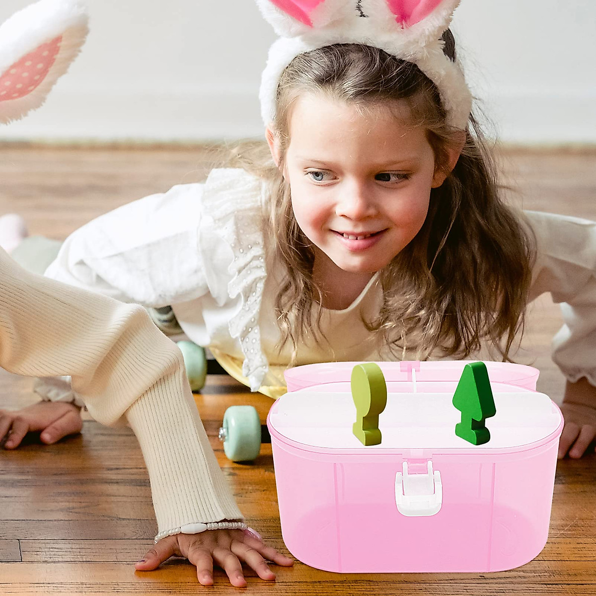 Zerodeko Box Double Layer Suitcase Desk Gadgets Suitcase for Sewing Basket Toys for Office Carrying Cases Kids Suitcase Art Bins Storage Containers Kid Toys Crafts Plastic Foldable Travel