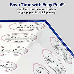 Avery Printable Round Labels with Sure Feed, 2" Diameter, Glossy Clear, 120 Customizable Labels (22825)