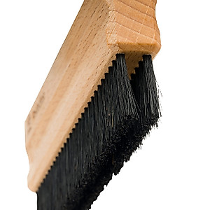 Redecker Fly Screen Brush, Stiff Pig Bristle, Oiled Beechwood Handle, Leather Hanging Loop, Made in Germany