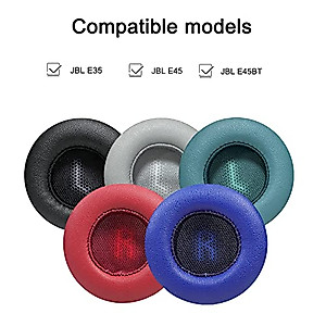 Aiivioll E45BT Replaceable Earpads Compatible with E35 E45 Headphones Earpads Headset Earmuffs Protein PU Leather Earpads Repair Parts(Black)