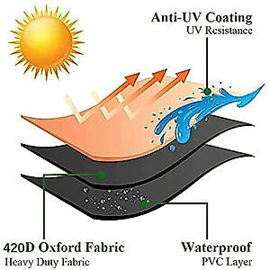 Twopone Charcoal Grill Cover, BBQ Grill Cover for Weber Charcoal Kettle, Heavy Duty Waterproof Outdoor Smoker Cover, Round Grill Cover for Most Charcoal Grill-30 D x 28" H