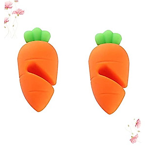 2pcs Kitchen Utensil Holder Silicone Spatulas Cakesicle Stand Soup Pot Lid Lifter Overflow Tools Silicone Clip Pot Carrot Pan Bracket Boil Guard Kitchen Tool Pot Cover Stopper