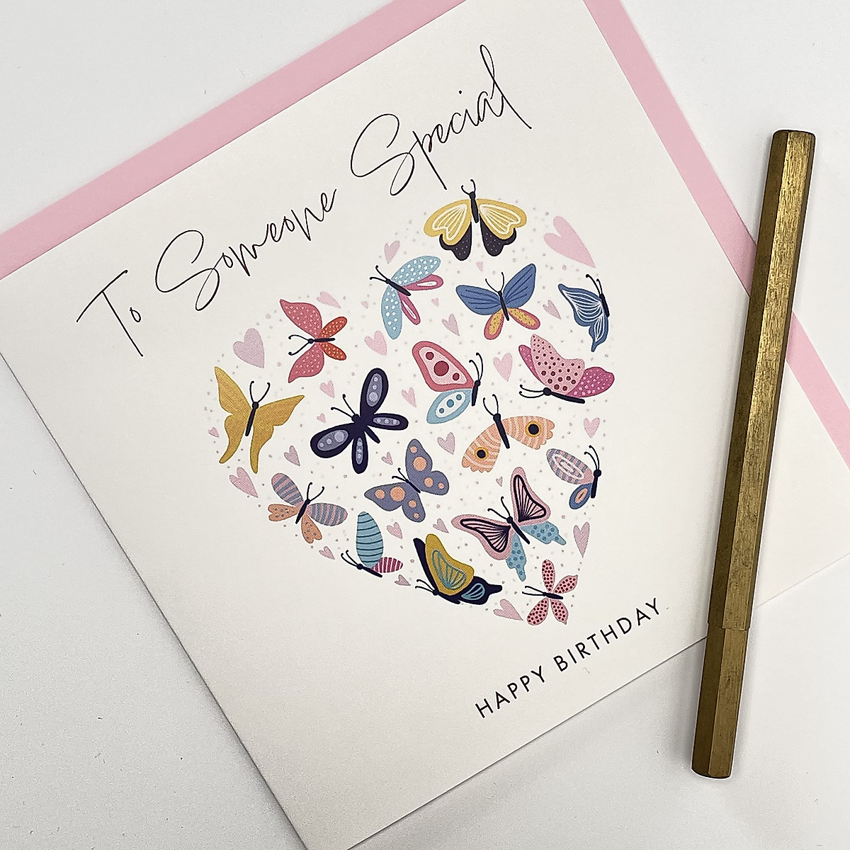 Old English Co. Butterfly Hearts Special Birthday Card - Female Birthday Card | Birthday Cards For Women | Blank Inside & Envelope Included (Special Friend)