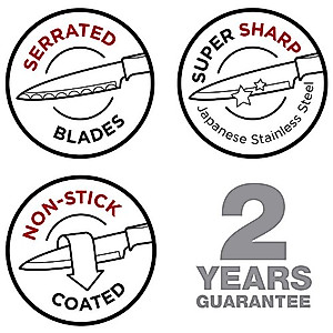 Kuhn Rikon"Colori 1" Serrated Paring Knife, Black