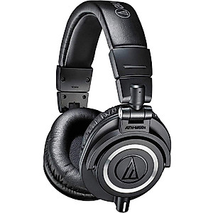 Audio-Technica ATH-M50x Professional Studio Monitor Headphones Bundle with Yeti USB Microphone