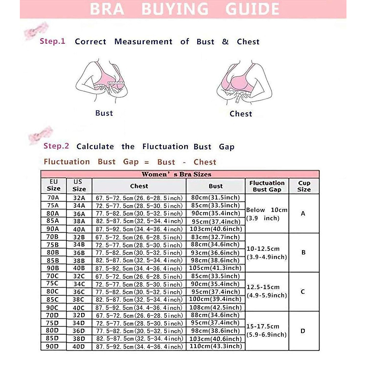 ZUKULIFE Plunge Bra Women's Essentials Deep U Multi-Way Push Up Convertible Plunge Bra - (Black 38D)