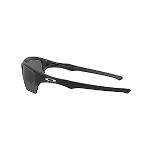 Oakley Men's OO9363 Flak Beta Rectangular Sunglasses, Matte Black/Grey, 64 mm