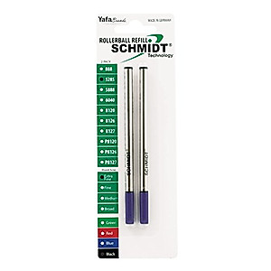 SCHMIDT 5285 Safety Rolling Tube Needle Refill Point 0.5mm, Tc Ball Black, 2 Pack Blister (SC58115)