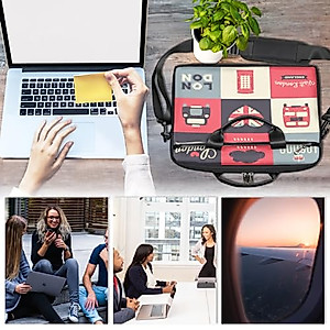 London Symbols Laptop Computer Bag Waterproof Shoulder Messenger Bag 13-15 inch Durable Laptop Tote Bag with Shoulder Strap Handle Lightweight Crossbody Briefcase