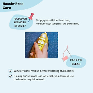 Full Line Stencil - Score of Four Motif Stencil, Continuous Line Template for Free Motion Quilting, Domestic Machine Quilting, Hand Quilting, Long-Arm Quilting (30692)
