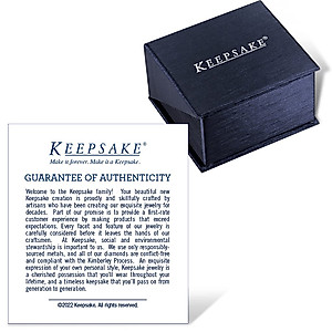 Stackable Ring for Women with Diamond Accented Alternating Diamond Shapes in 925 Sterling Silver 1/20ct (I-J Color, I3 Clarity), Size 5, by Keepsake