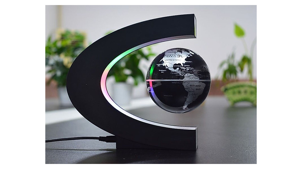 Magnetic Levitation Floating Globe with LED Lights for Desk