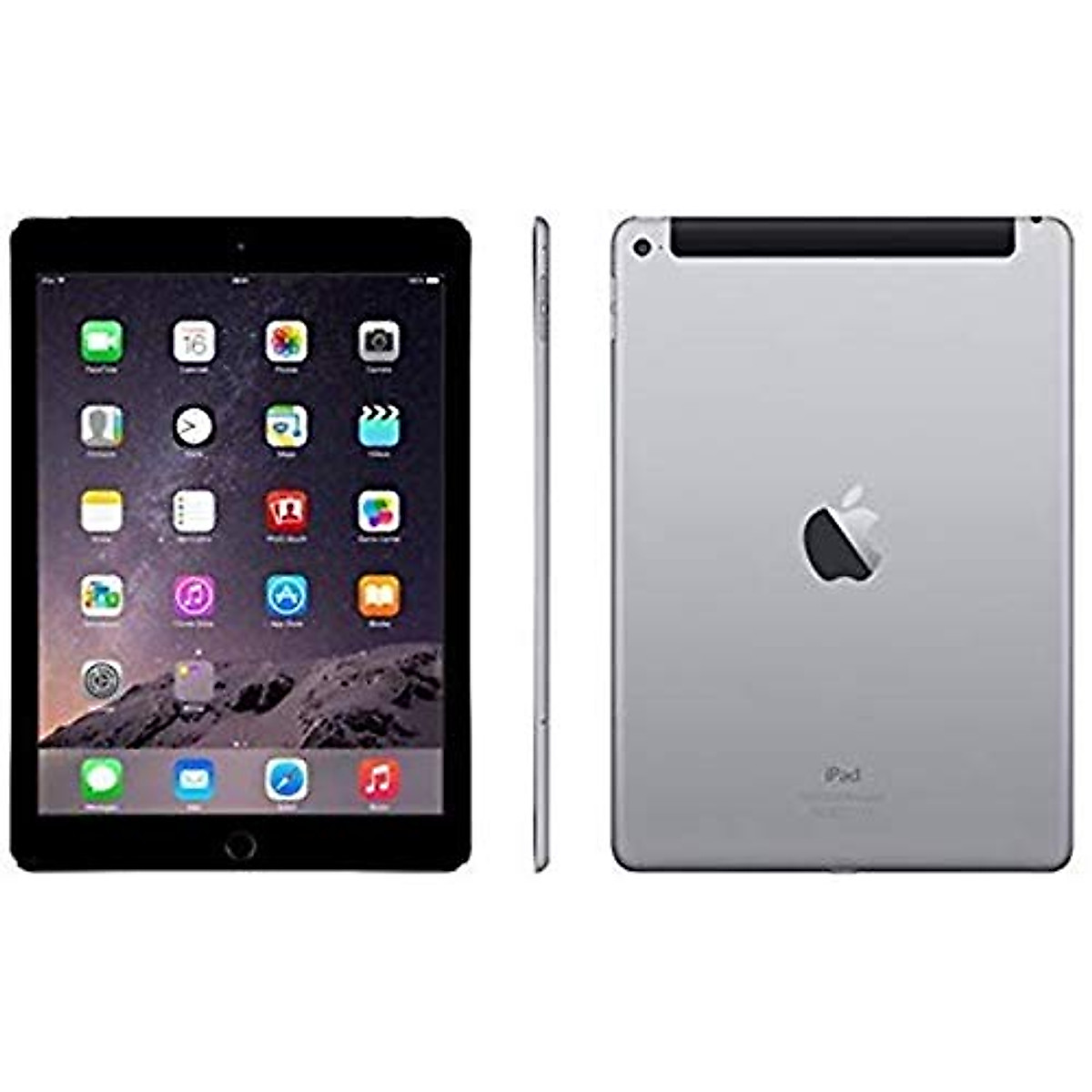 Apple Ipad Air 2 64GB Factory Unlocked (Space Gray, Wi-Fi + Cellular 4G) Newest Version (Renewed)