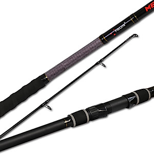 Fiblink Surf Fishing Rod 2 Piece Portable Travel Spinning Rod Saltwater Surf Rod 9'