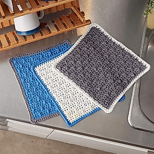 Lily Sugar'n Cream Solids 100% Cotton Yarn Overcast Pack of 3