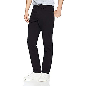 Amazon Essentials Men's Slim-Fit 5-Pocket Comfort Stretch Chino Pant (Previously Goodthreads), Black, 30W x 36L