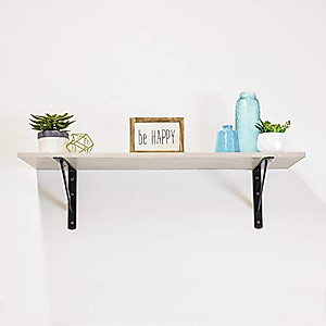 Amazon Basics Shelf Bracket, 10-Pack, Black, 20" x 13"