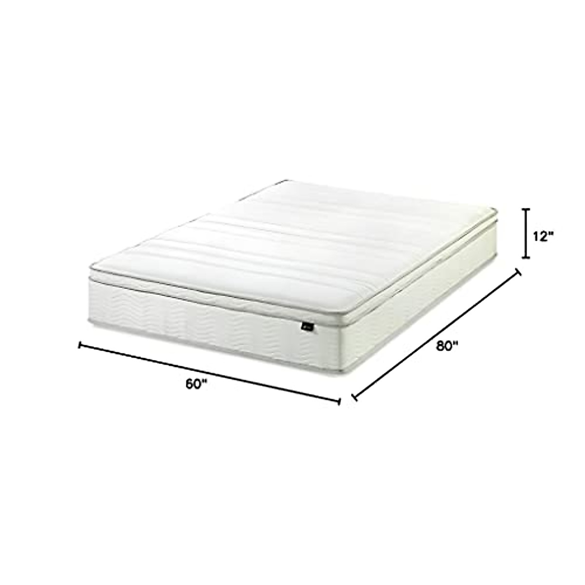 Zinus 12 Inch Foam and SpringMattress / CertiPUR-US Certified Foams /Mattress-in-a-Box, Queen