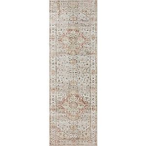 Loloi II Heidi Collection HEI-02 SAGE/Multi, Traditional 7'-6" x 9'-6" Area Rug