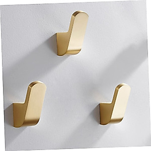 Cabilock 2pcs Towel Hooks Coat Hooks Wall Mounted Clothing Rack Metal Clothing Rack Bath Hook Brass Decor Wall Hooks Decorative Hooks Wall-Mounted Door Hook Towel Rack Coat Hanger Hook up