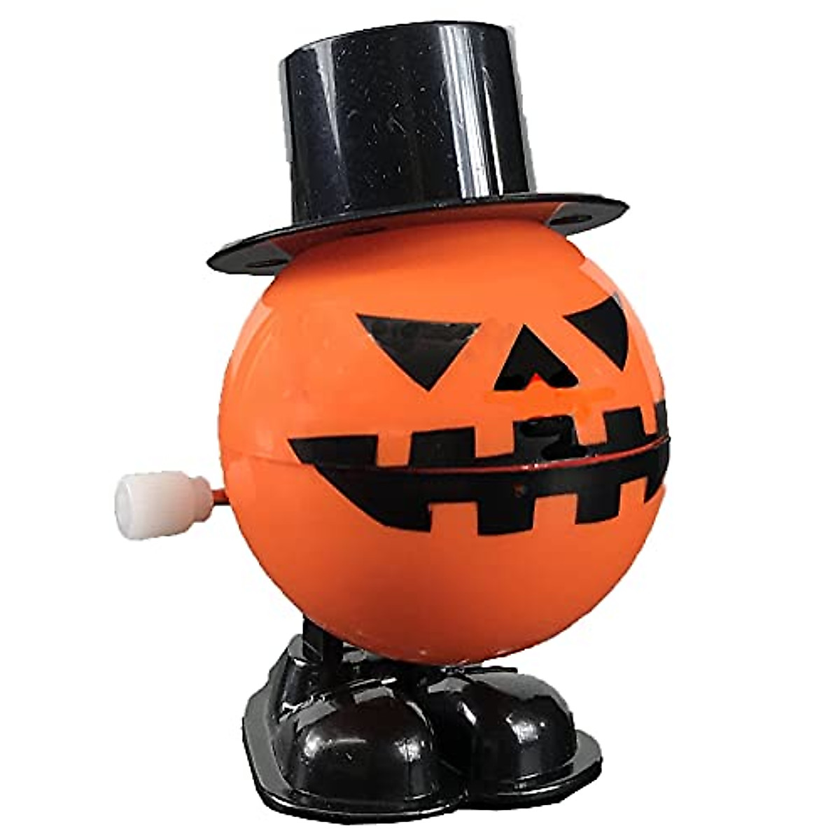 Wind Up Hopping Jumping Jack-O-Lantern Pumpkin With Top Hat Halloween Party Favor 2 Pack