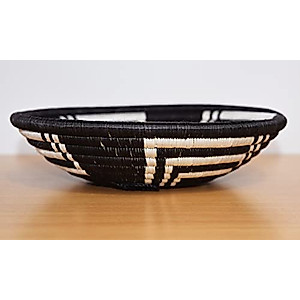 Hand Woven African Basket - Small - 8 Inches Sisal & Sweetgrass Basket - Woven Bowl - Handmade in Rwanda, SRB131