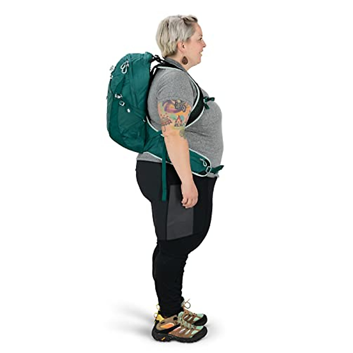 Osprey Tempest 20L Women's Hiking Backpack with Hipbelt, Jasper Green, WM/L, Extended Fit