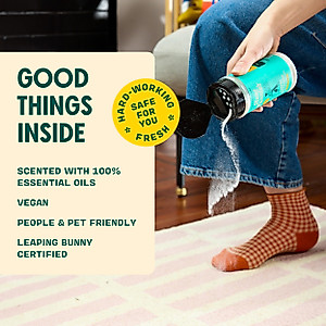 Aunt Fannie's Carpet Refresher, Odor Neutralizing Powder for Homes with Children or Pets (Bright Lemon, Single)