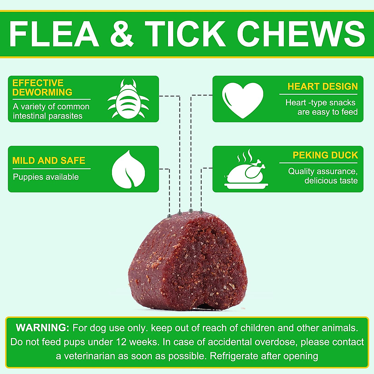 Flea & Tick Prevention for Dogs Chewable, Natural Flea and Tick Supplement for Dogs, Flea and Tick Chews for Dogs, Oral Flea Pills for All Breeds and Ages Dogs02