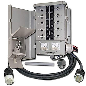 Connecticut Electric EmerGen Transfer Switch Kit - 30 Amp, 10-Circuit, 10-Foot Cord, 7500 Watts, for Generator