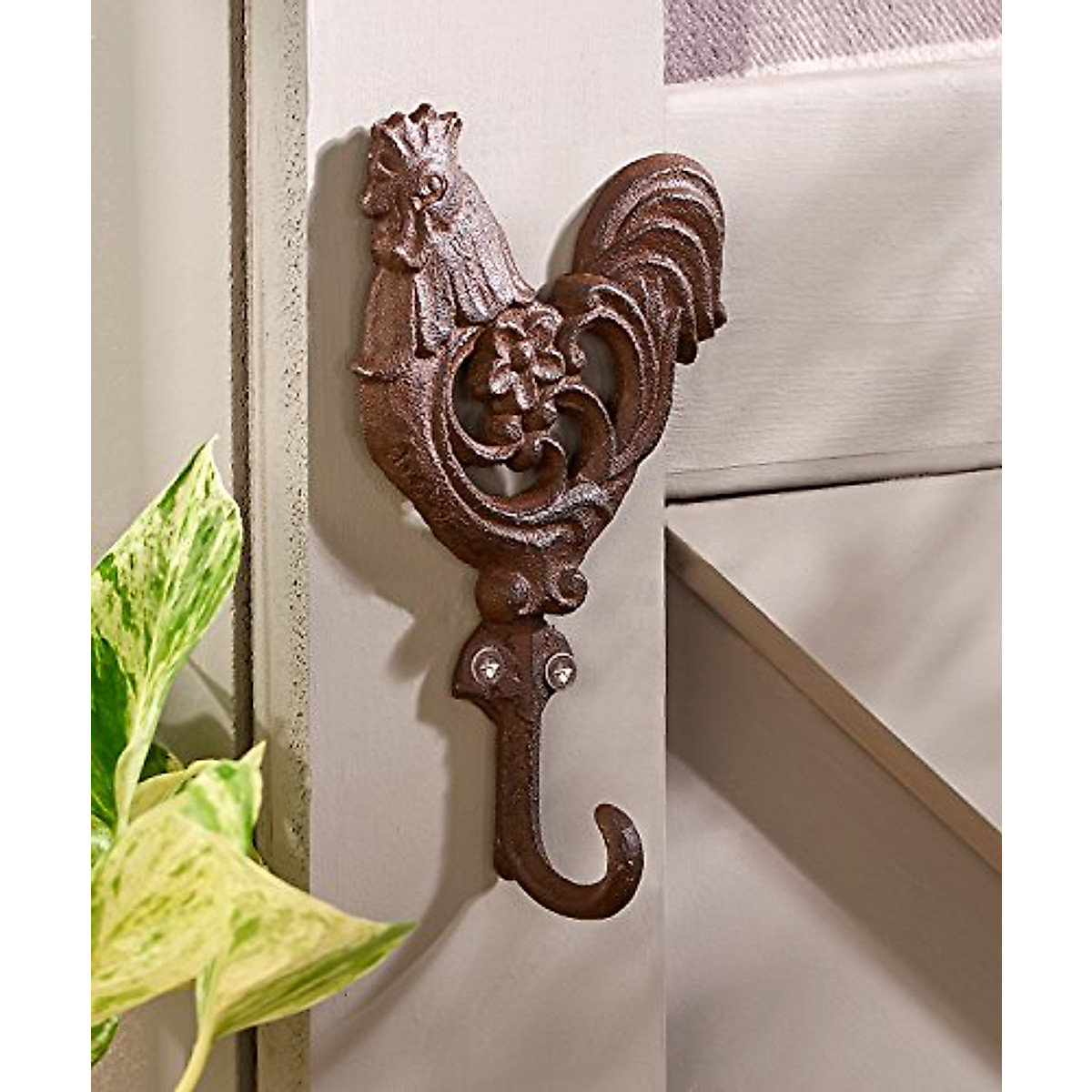 Giftcraft 7" Cast Iron Rooster Shaped Wall Hook