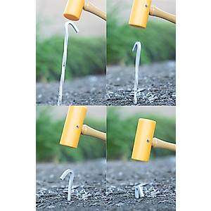 SE 9" Heavy Duty Aluminum Tent Pegs Stakes (4 PC.) - 914ATP