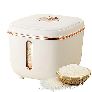 Rice Dispenser | Bean Storage Dispenser with Measuring Cup - Rice Storage Barrel, Grain Dispenser with Time Indicator, Nulyunze Food Dispenser