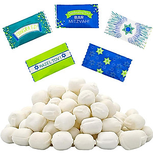 The Dreidel Company Bar Mitzvah Buttermints, Mint Candies, After Dinner Mints, Butter Mint Candy, Fat-Free, Individually Wrapped (55 Pieces)