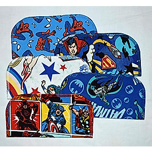 2 Ply Printed Flannel 8x8 Inches Little Wipes Set of 5 Favorite Superhero Characters