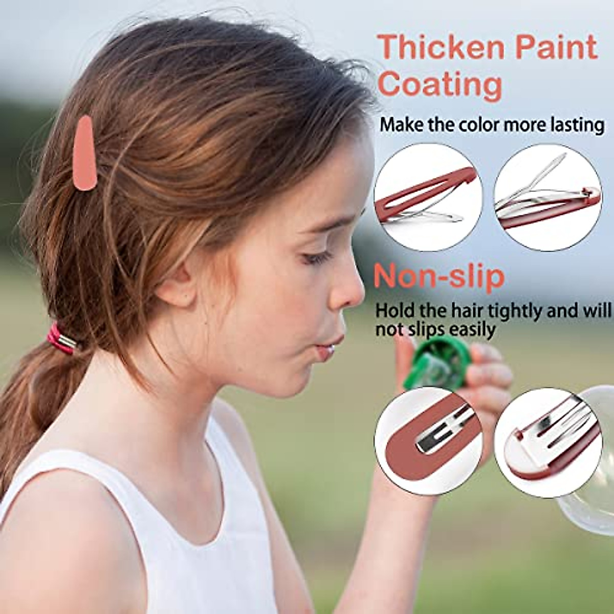 TIXBABY 20 Pcs Hair Clips for Girls - Hair Barrettes for Women - Metal Snap Hair Clips - Toddler Hair Clips - Hair Accessories for Kids Teens Girls(Hair Clips-A)