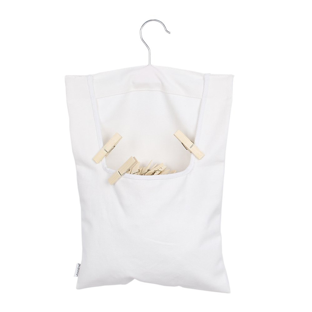 Augbunny 100% Cotton Canvas Clothespin Bag 2-Pack (White)