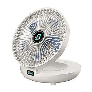 Foldable Air Circulation Fan, Portable Mini Fan, Household Dual-use Kitchen Fan, Wall-mounted desktop fan, Table Air Circulator Fan, Personal Fan, Ultra Quiet Small Table Fan, Office Desk fan (White)