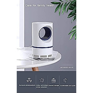 Mosquito Killer Lamp Electric Mosquito Killer Trap Mosquito Light Insect Killer Indoor & Outdoor,Mosquito Exterminator for Fly Control,Suction Fan (White)