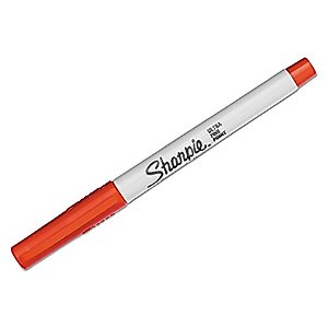 Sharpie 37002 Permanent Markers Ultra Fine Point Red Dozen