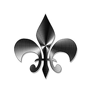 GHaynes Distributing Magnet Stainless Steel Look: Fleur De Lis Shaped Magnet(Non-Reflective Vinyl New Orleans) Size: 4 x 4 inch