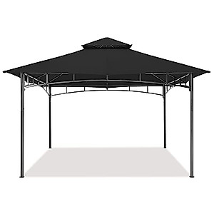 MASTERCANOPY Outdoor Garden Gazebo for Patios with Stable Steel Frame(11x11, Black)