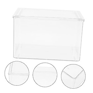 BUTIFULSIC Makeup Case Organizer Clear Organizer Box Food Tray Small Storage Bins with Lids Small Storage Containers Coffee Condiment Tea Bag Holder Pantry Organization Box Clear Tea Box Cafe