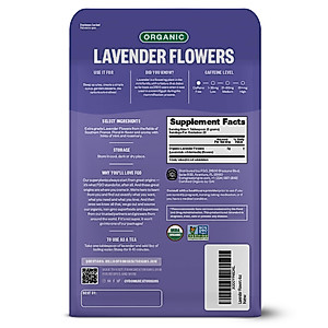 Organic Lavender Flowers Dried | Perfect for Tea, Baking, Lemonade, DIY Beauty, Sachets & Fresh Fragrance | 100% Raw From France | Large 4oz Resealable Kraft Bag | by FGO